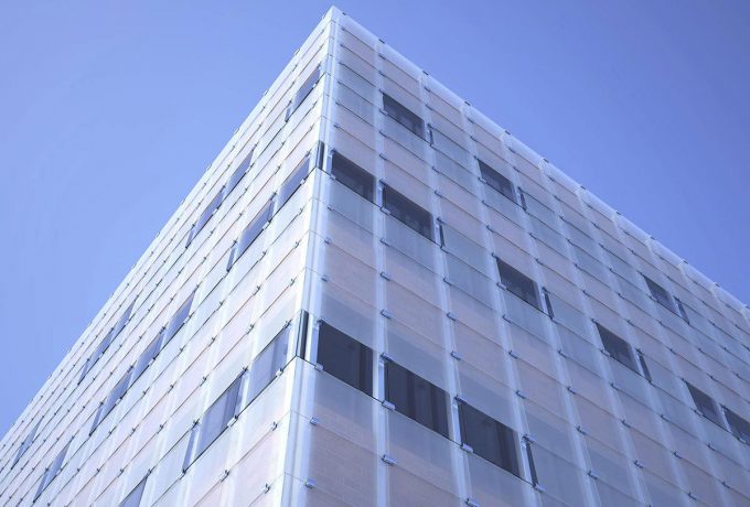 Translucent White Fritted Rainscreen Glass | Bendheim