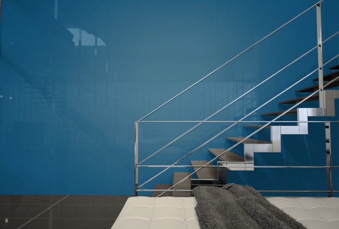 Back-Painted Architectural Glass in "Deep Blue" | Bendheim