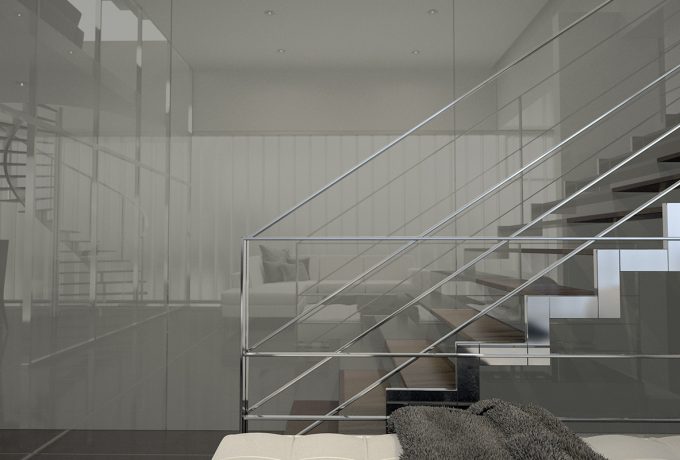 Luminous Laminated Glass in "Pale Grey" | Bendheim