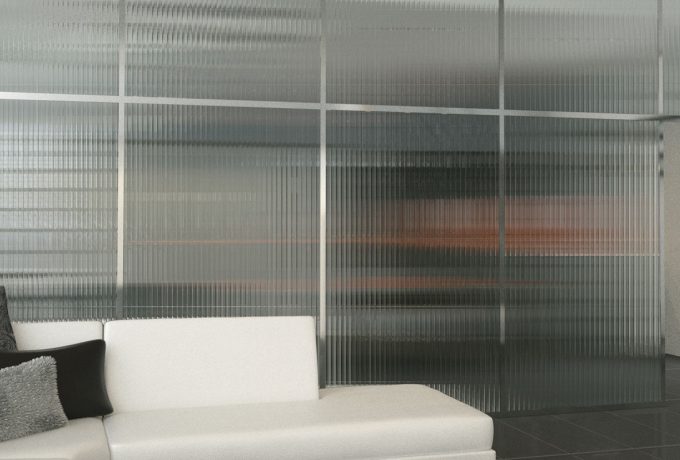EcoGlass™ "Ridged" Textured Architectural Glass | Bendheim