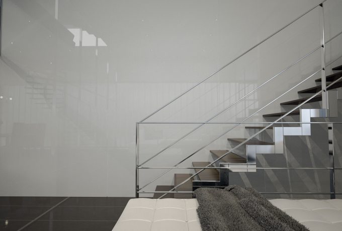 Back-Painted Glass in Pale "Silver Grey" | Bendheim