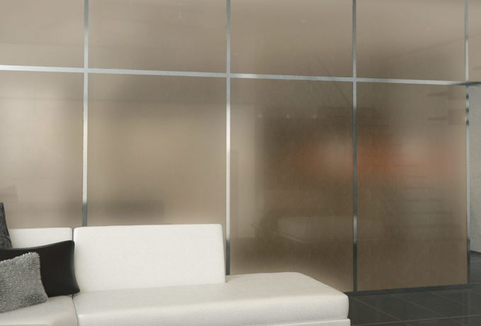 Decorative Laminated Glass "Tan Fibers" | Bendheim