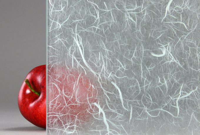 Japanese "Threads" Rice Paper Laminated Architectural Glass | Bendheim