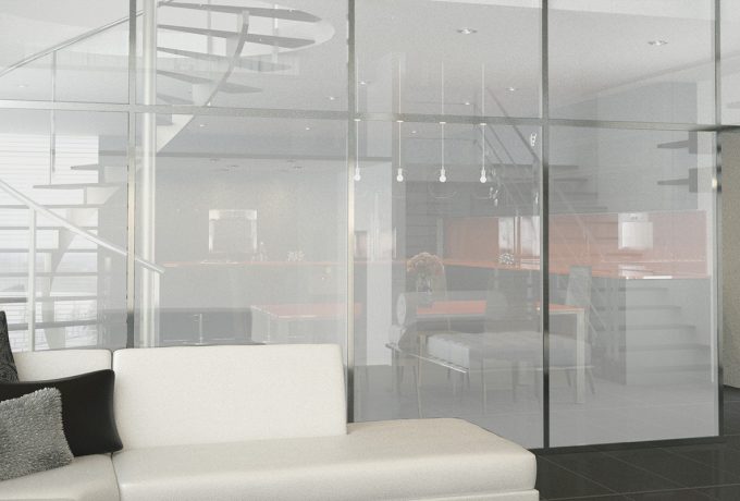 White Laminated Glass - Level 2 - "White Haze" | Bendheim